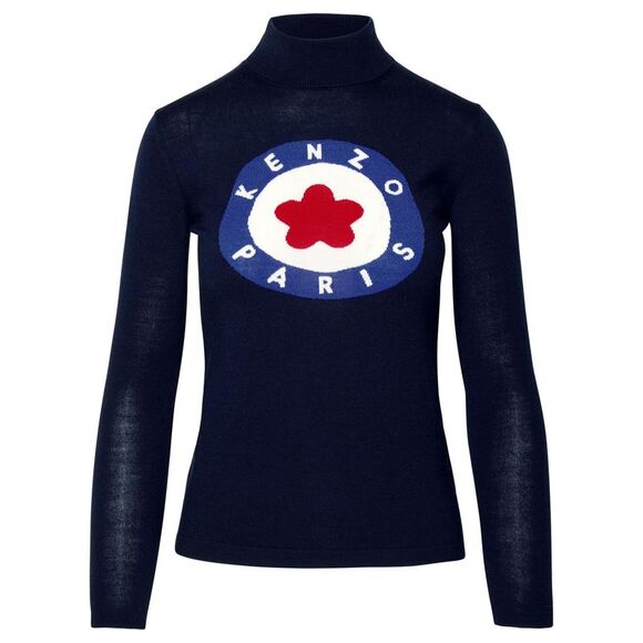 Kenzo | Sweaters | Kenzo Blue Wool Turtleneck Sweater | Poshmark